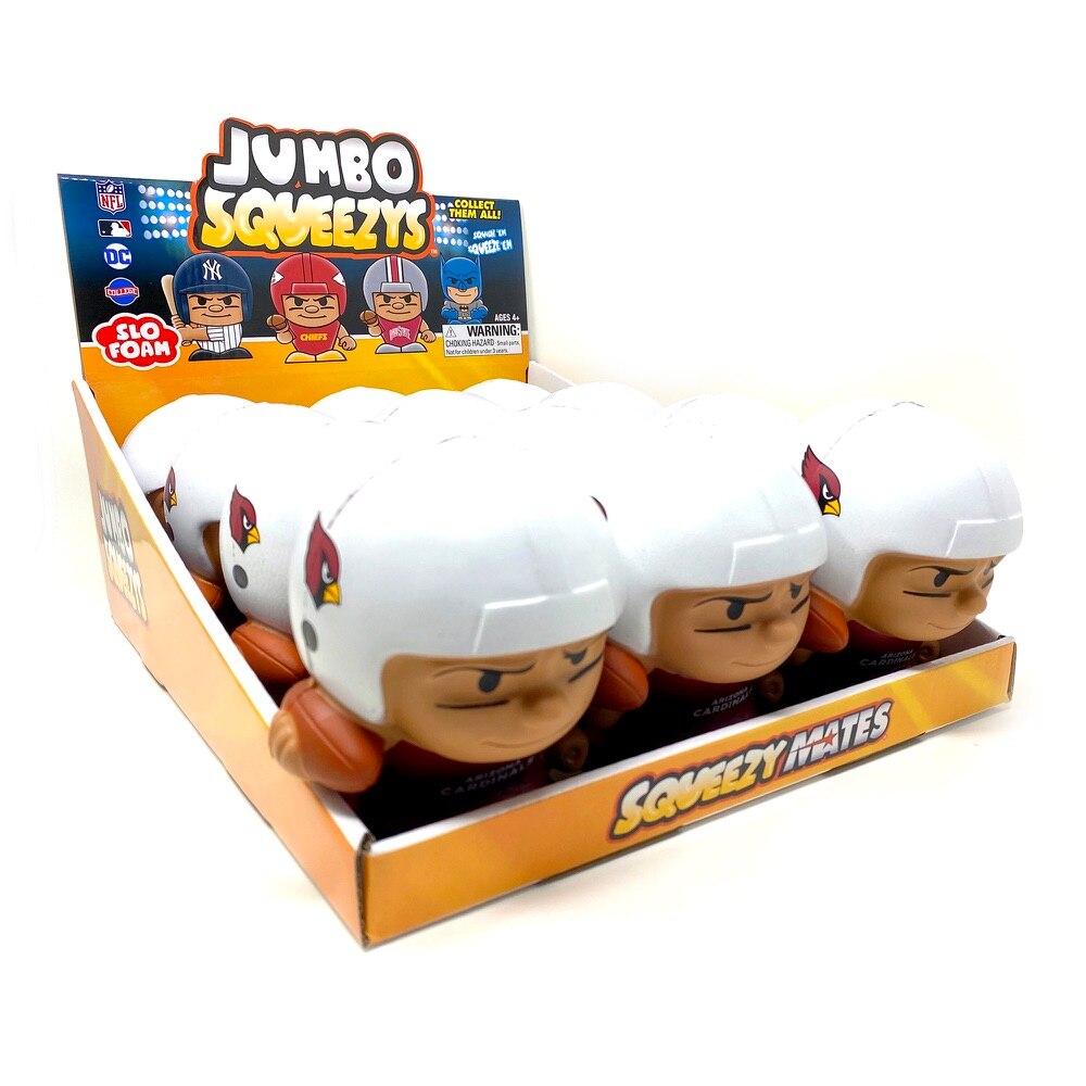 Arizona Cardinals Jumbo Squeezy 12pc Display