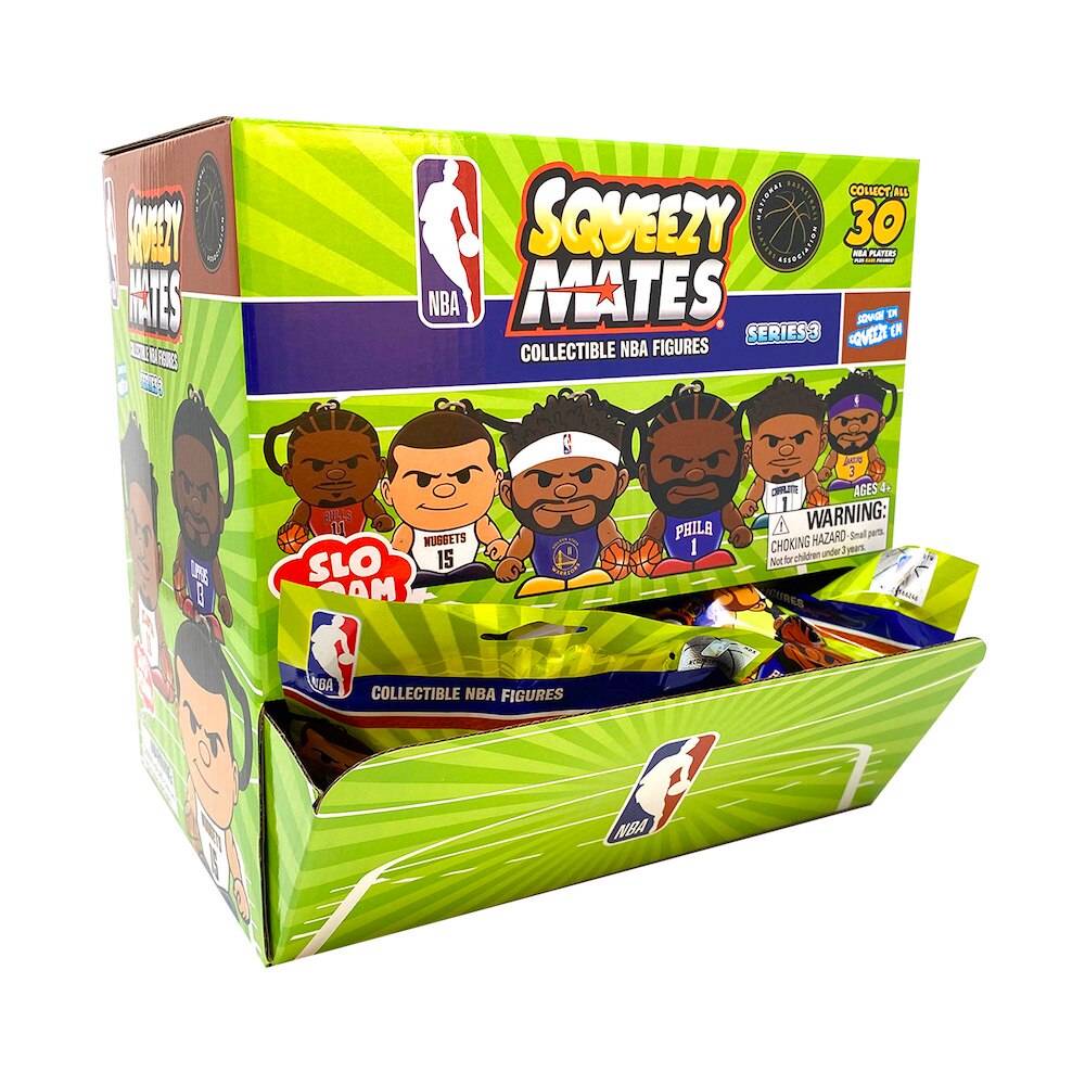 SqueezyMates NBA Series 3 Gravity Feed Display