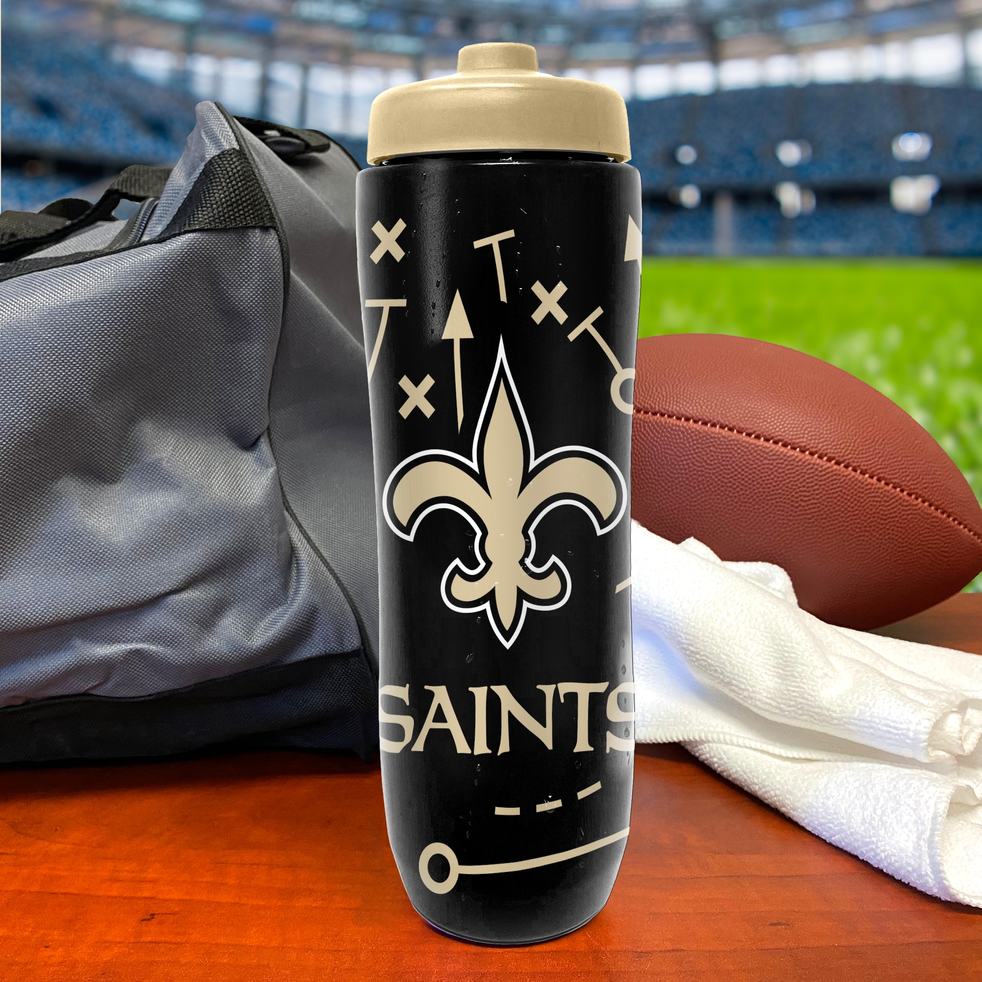 New Orleans Saints Squeezy Water Bottle