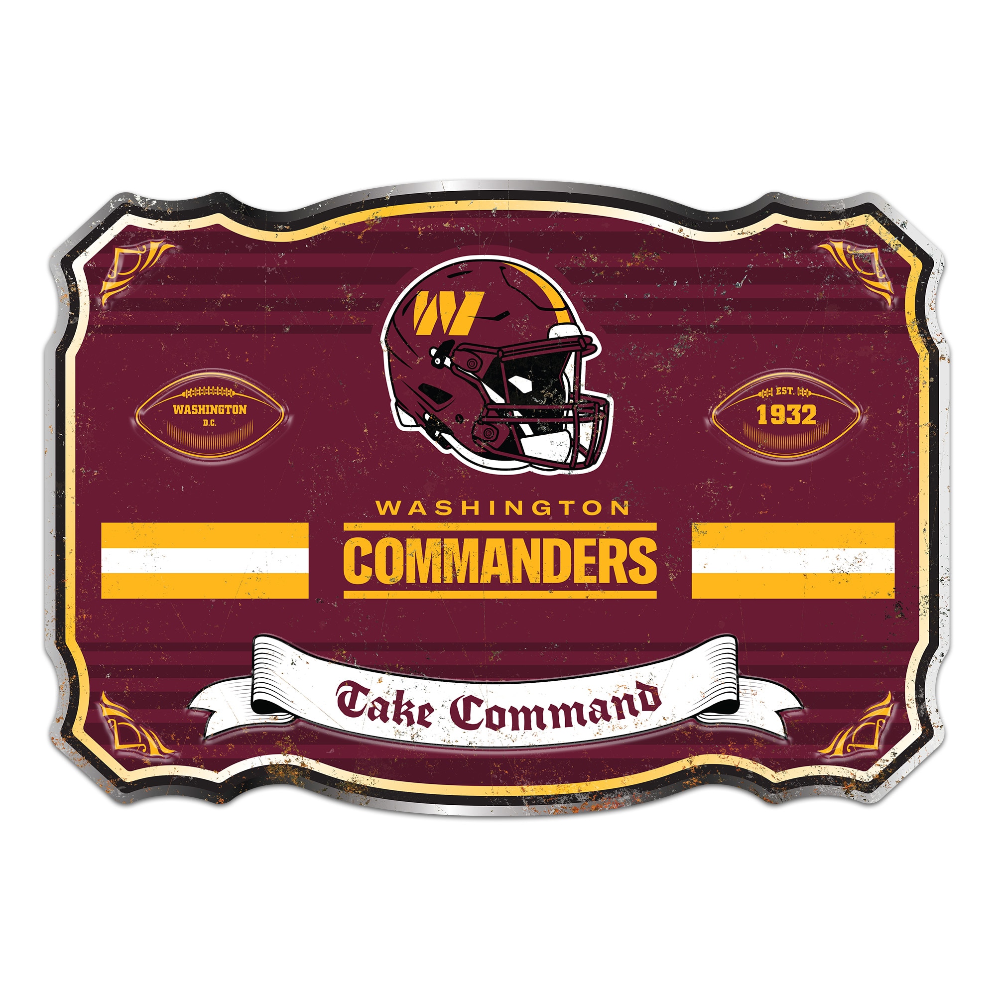 Washington Commanders Giant Metal Sign
